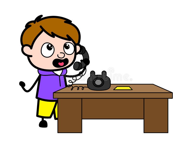 Cute Boy Talking Phone Stock Illustrations – 424 Cute Boy Talking Phone ...