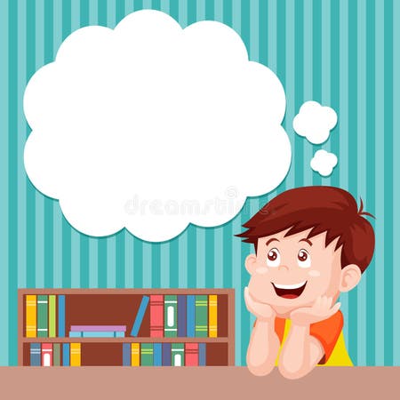 Cartoon boy thinking stock vector. Illustration of comics - 26457382