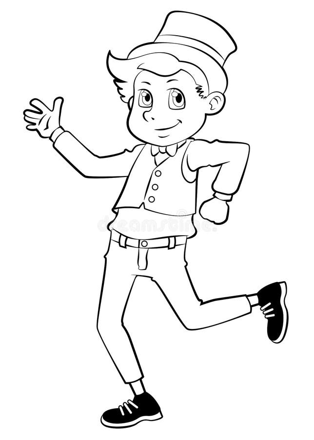 Cartoon Character With Tophat Stock Vector - Illustration of comic ...