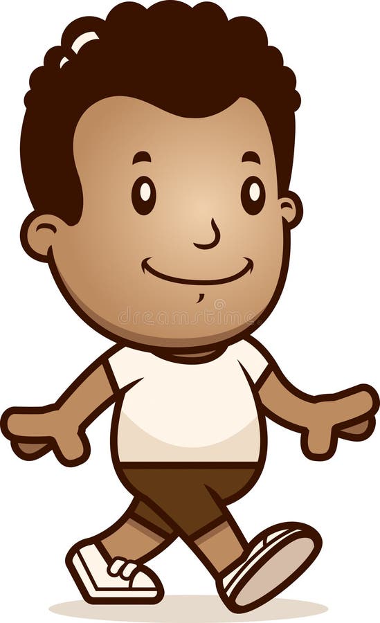Cartoon Boy Walking stock vector. Illustration of retro - 116202991