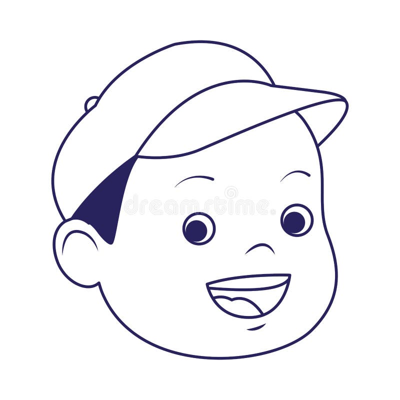 Cartoon boy wearing cap stock vector. Illustration of cartoon - 38072357