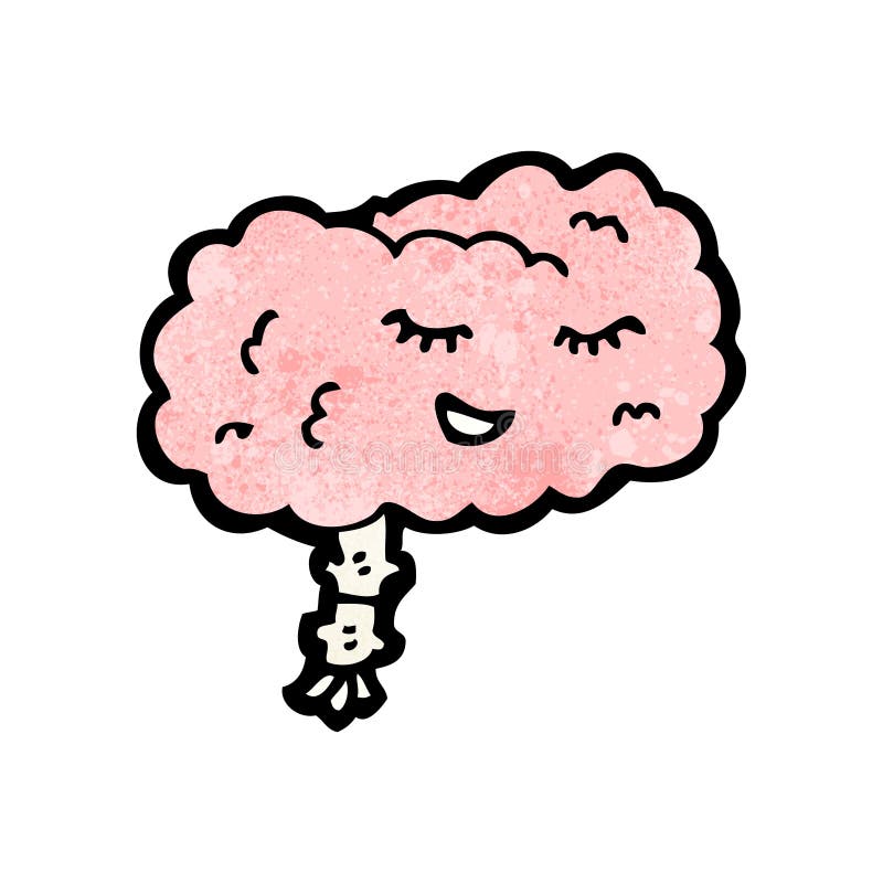 Cartoon brain stock vector. Illustration of artwork, retro - 38066837