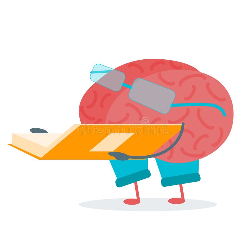 Cartoon Brain Activity. Vector Stock Vector - Illustration of health ...