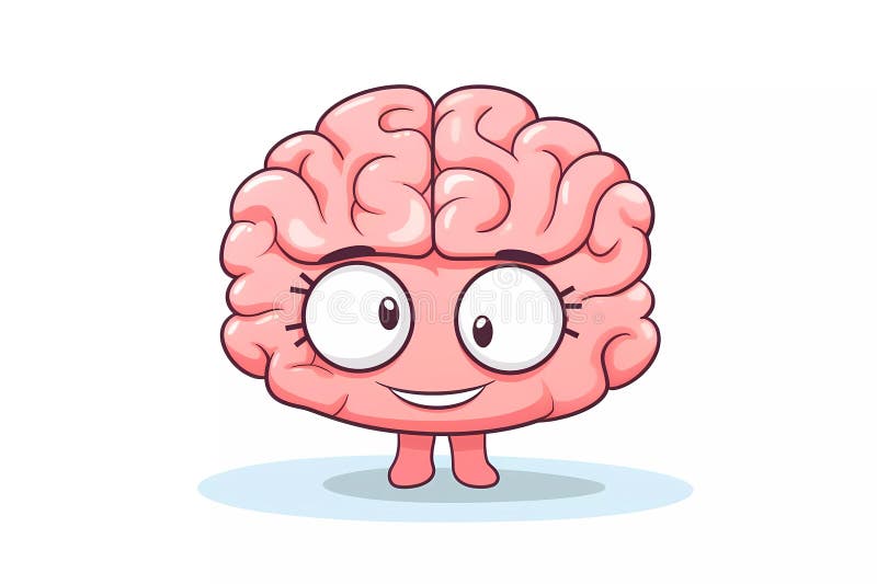 A Cartoon Brain with a Big Eye and a Big Smile on the Face. AI ...