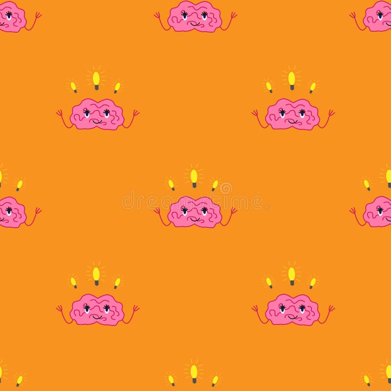 Cartoon brain vector stock vector. Illustration of element - 143197936