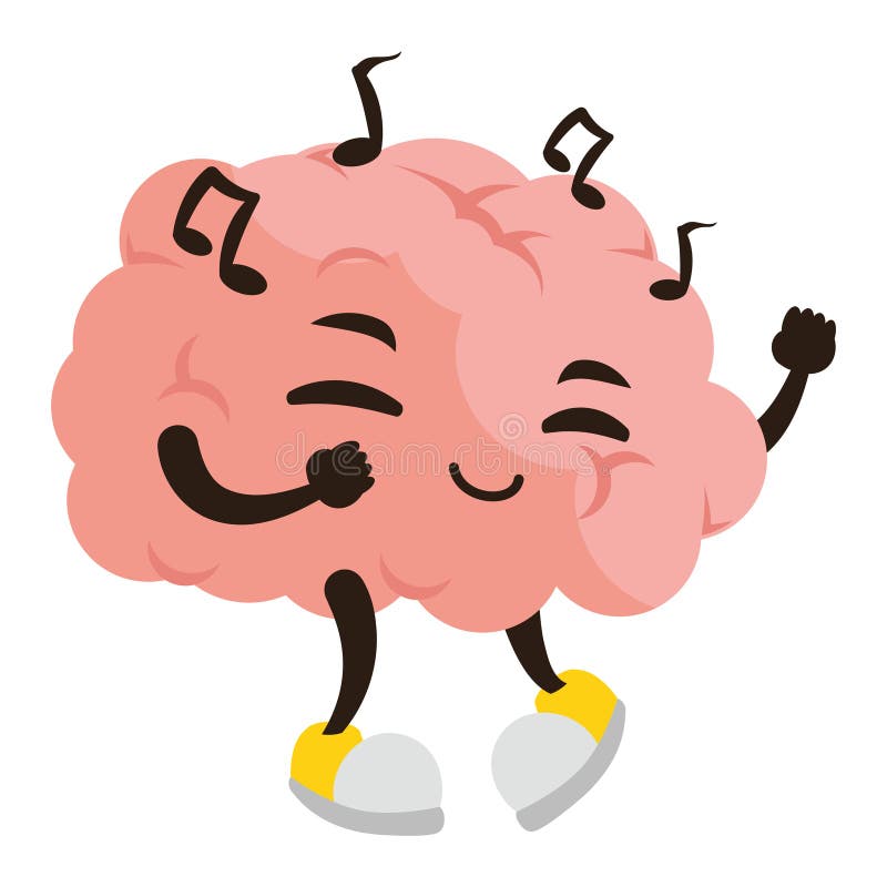 Cartoon Brain Doing Exercise Stock Vector - Illustration of cartoon ...