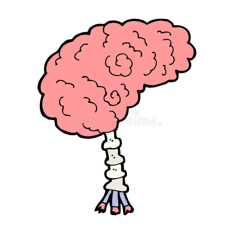 Cartoon brain stock vector. Illustration of drawn, cartoon - 37012468