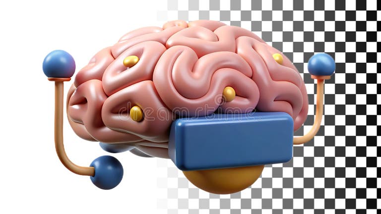 Cartoon Brain, Intelligence and Cognitive Function Symbol Png ...