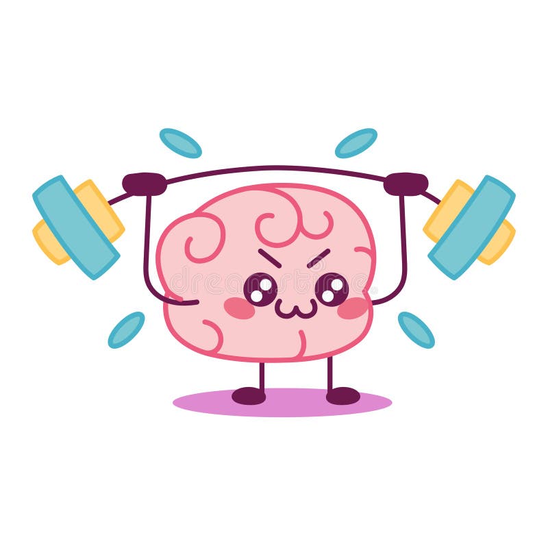 Cartoon Brain Lifting Weights Stock Illustrations – 40 Cartoon Brain ...