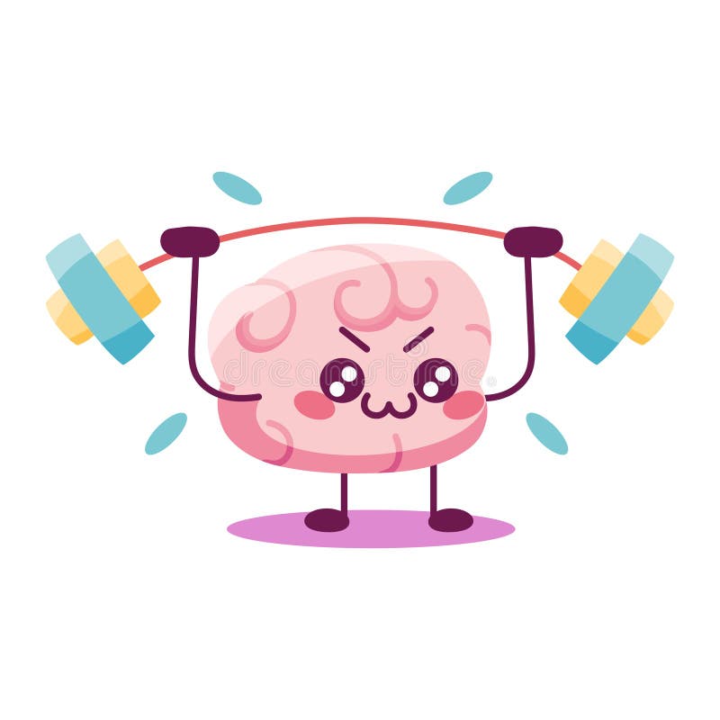 Cartoon Brain Lifting Weights Stock Illustrations – 40 Cartoon Brain ...