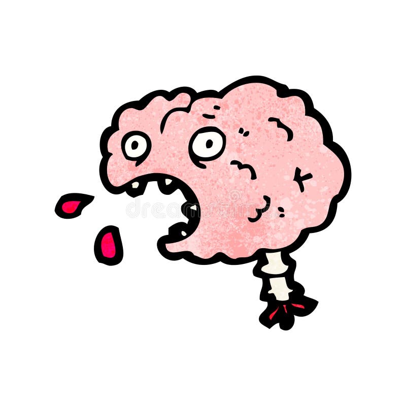 Cartoon brain stock vector. Illustration of drawing, face - 38068665