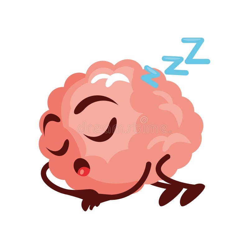 Cartoon Brain Sleeping Stock Illustrations – 239 Cartoon Brain Sleeping ...