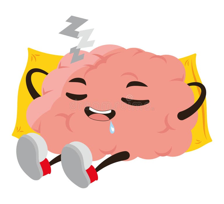 Cartoon Brain Sleeping Stock Illustrations – 201 Cartoon Brain Sleeping ...