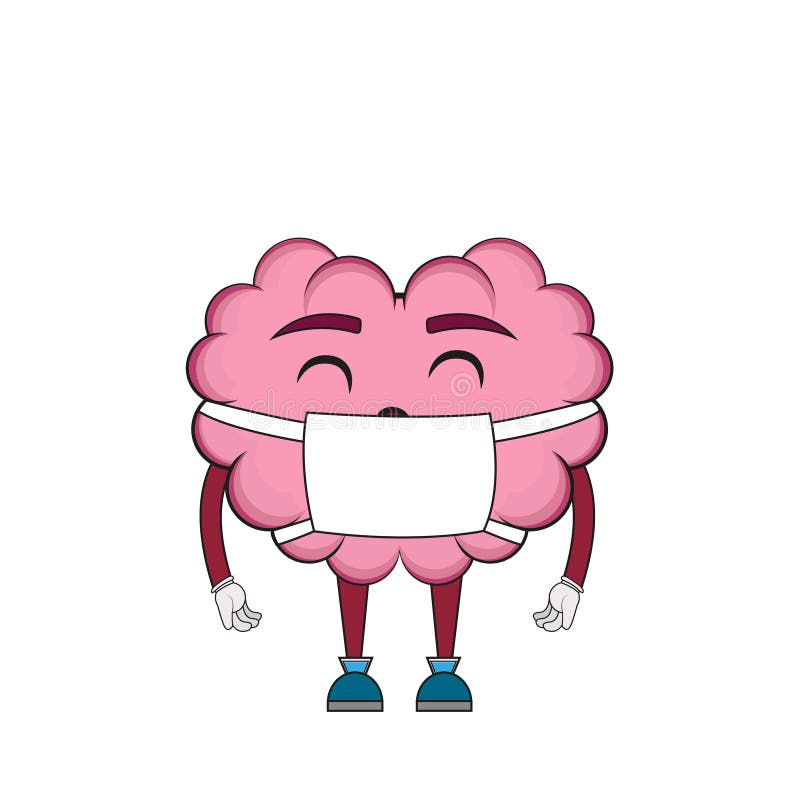 Cartoon of a Brain Jumping Rope Stock Vector - Illustration of vector ...