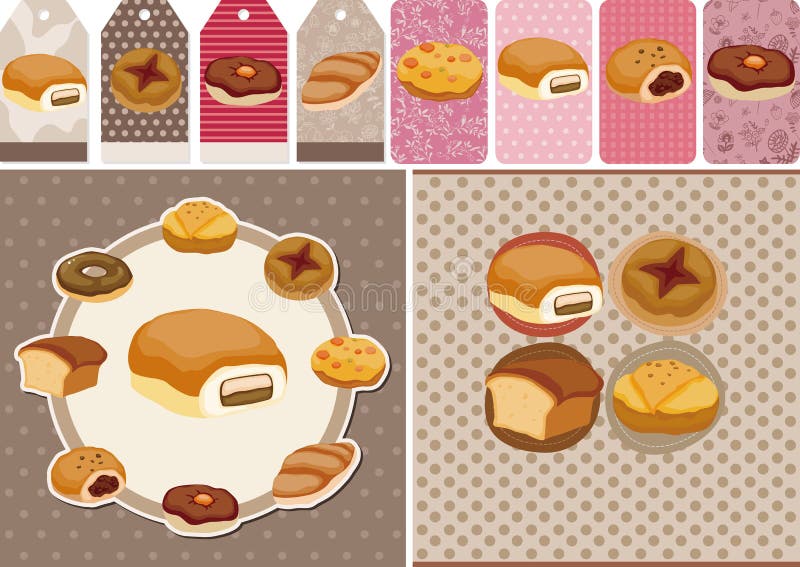 Cartoon bread card stock vector. Illustration of barley - 22071183