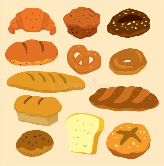 Cartoon bread icon stock vector. Illustration of crop - 18472337