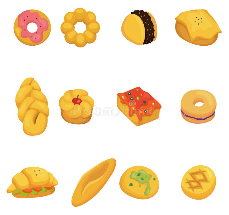 Cartoon bread icon stock vector. Illustration of biscuits - 21471853