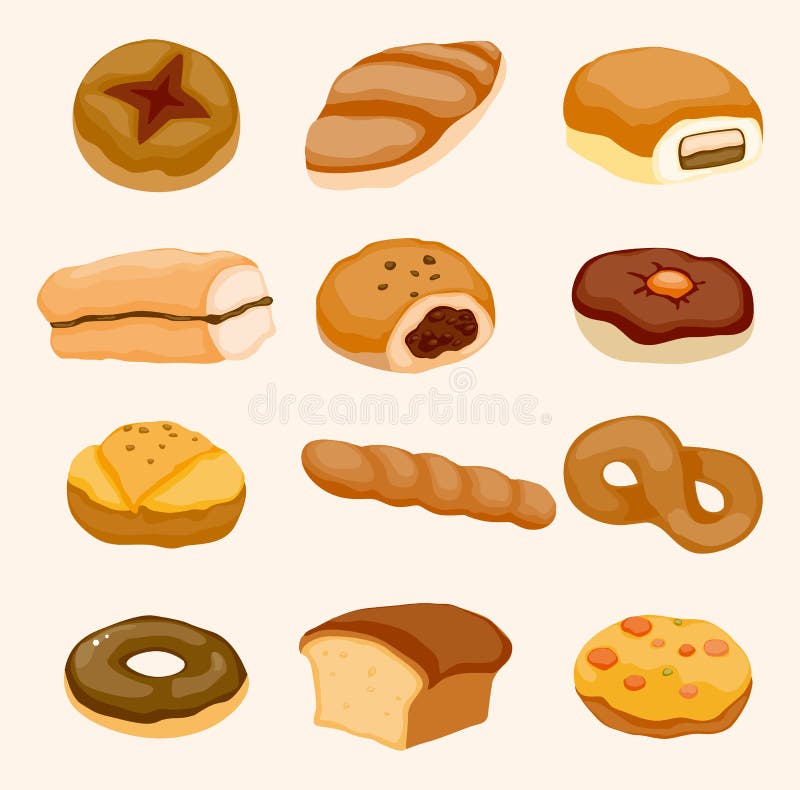 Cartoon bread icon stock vector. Illustration of adorable - 21979421