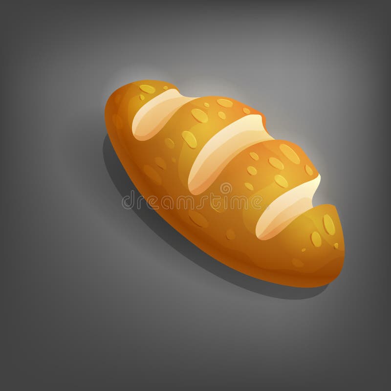 Cartoon bread loaf. stock vector. Illustration of yellow - 70547629