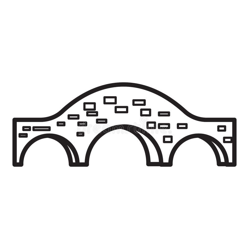 Cartoon brick bridge stock vector. Illustration of cartoon - 258261261