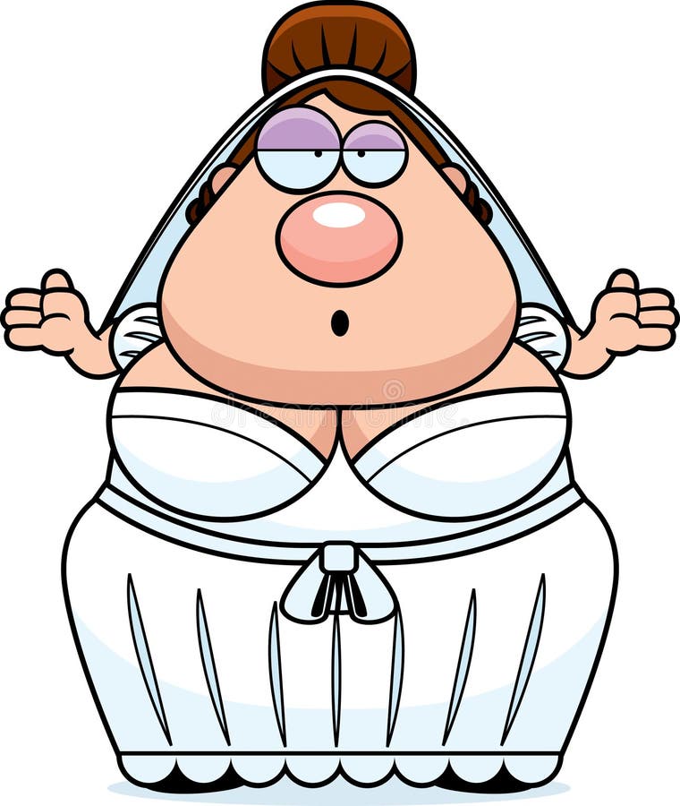 Cartoon Bride Confused stock vector. Illustration of marriage - 41818628