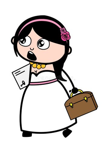 Wedding Bride Running Cartoon Stock Illustrations – 71 Wedding Bride ...
