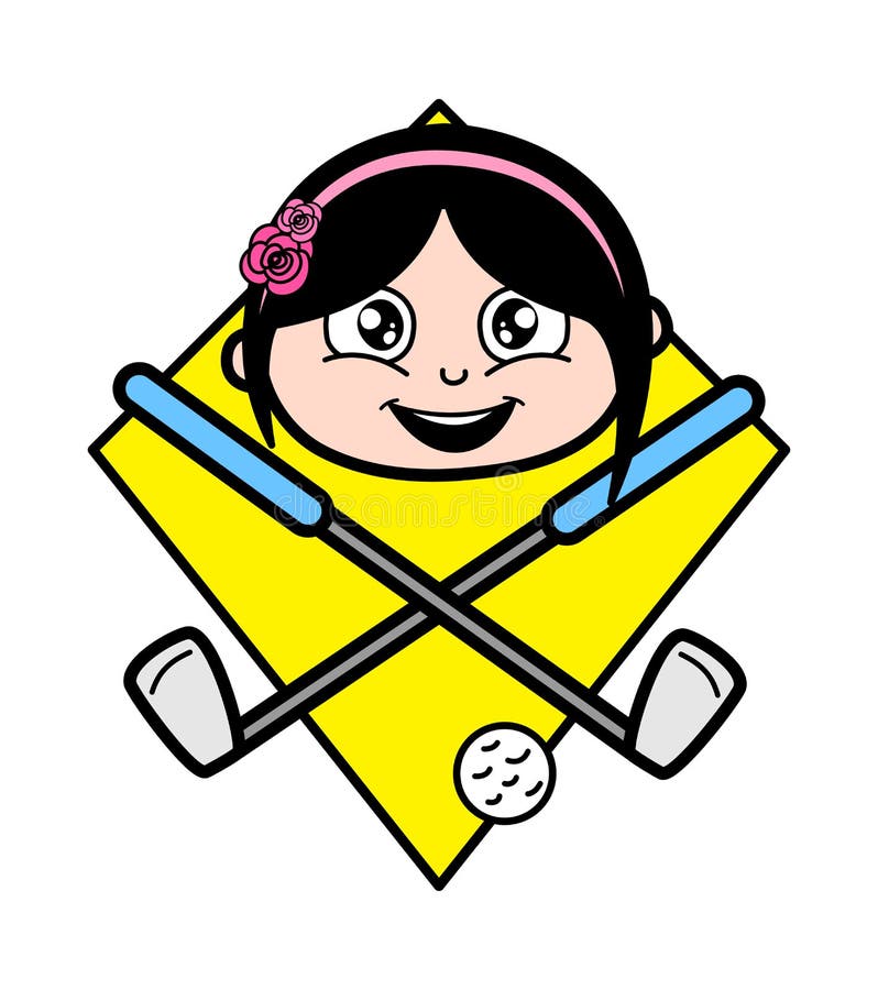Cartoon Bride Golf Mascot stock illustration. Illustration of happy ...