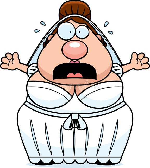 Cartoon Bride Scared stock vector. Illustration of jitters - 41818632