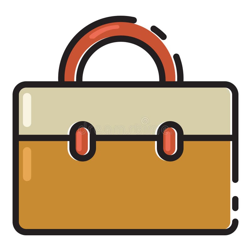 Cartoon briefcase stock vector. Illustration of briefcase - 258014596