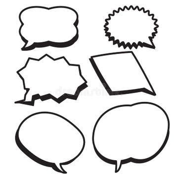 Cartoon Bubbles Text Boxes Set with Blank Text Stock Vector ...