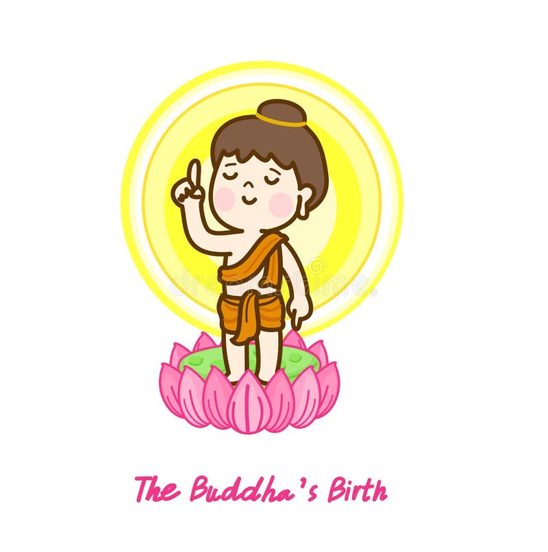 Cartoon the Buddha Character Vector. Stock Vector - Illustration of ...