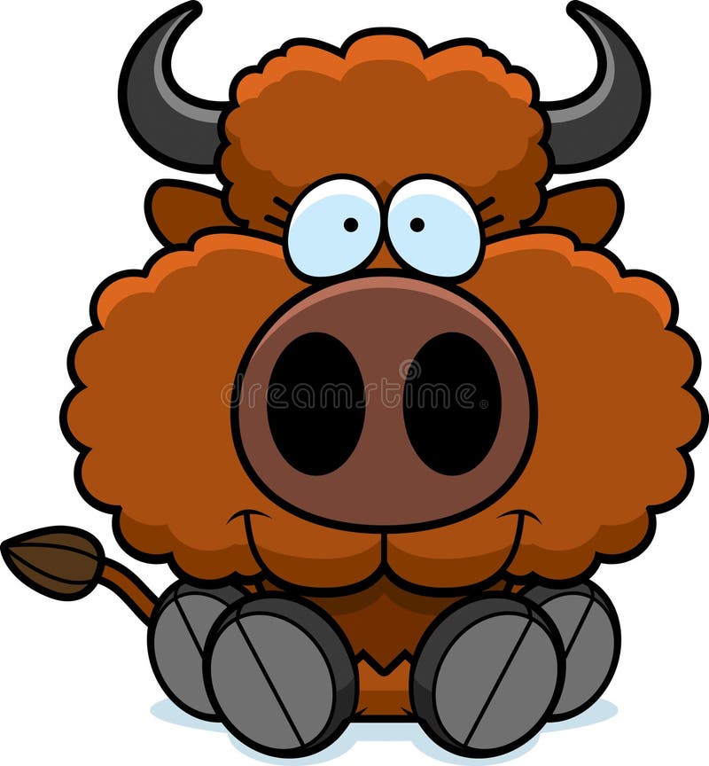 Cartoon Buffalo Sitting stock vector. Illustration of resting - 47475369