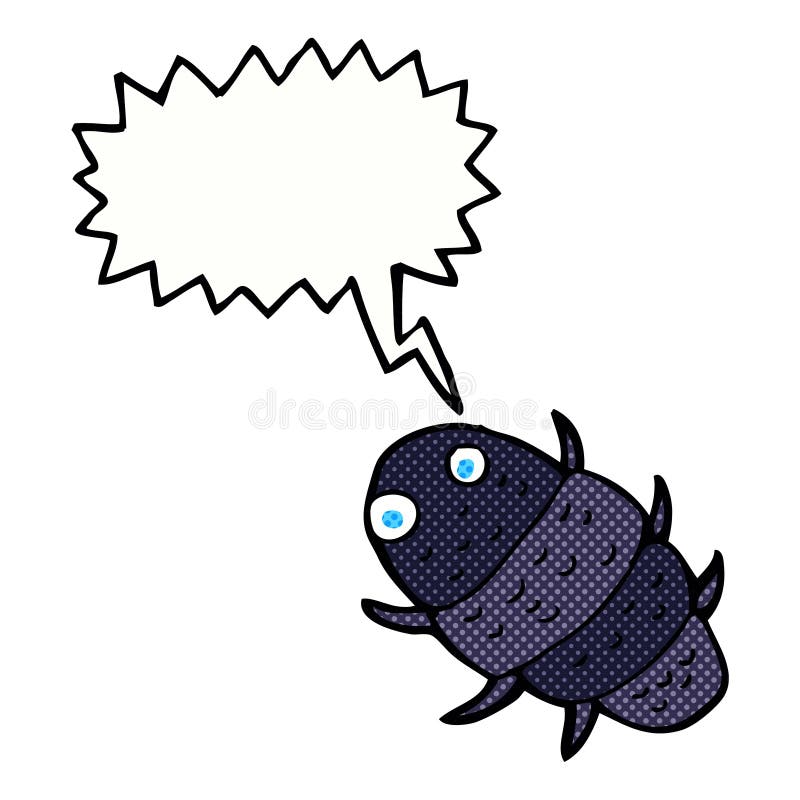 Cartoon Bug with Speech Bubble Stock Illustration - Illustration of ...