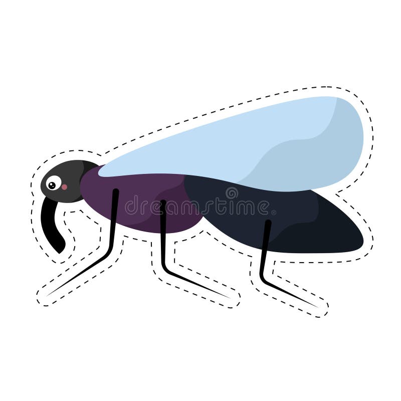 Cartoon Bug with Wings. Vector Stock Illustration - Illustration of ...