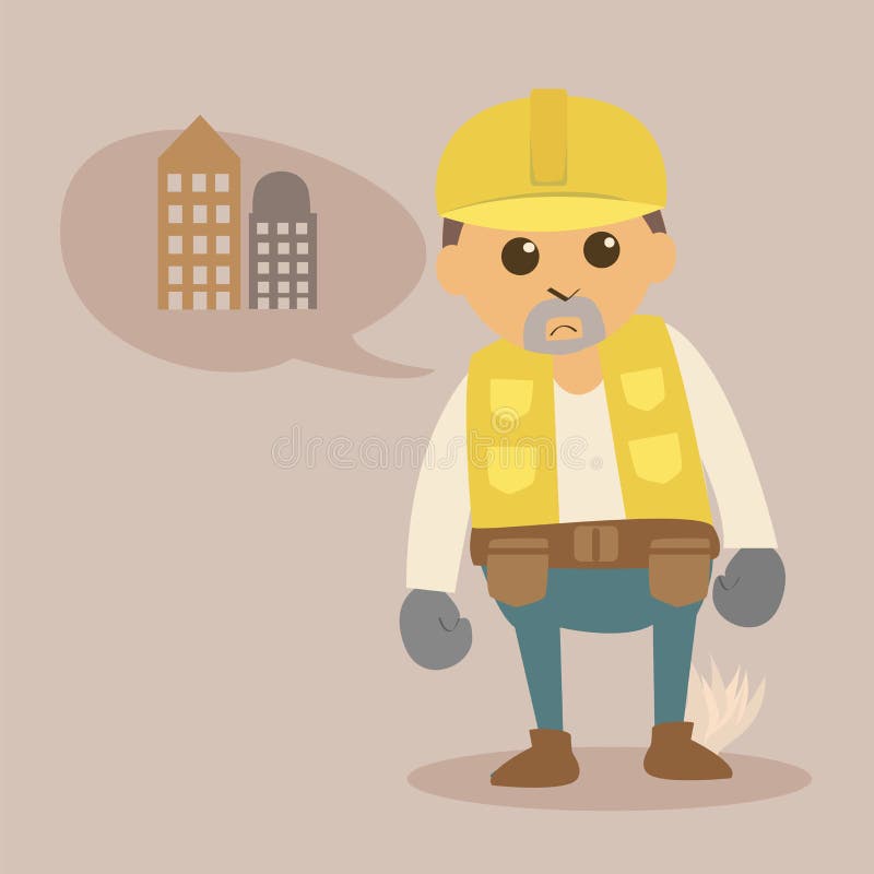 Cartoon builder stock vector. Illustration of simple - 30266641