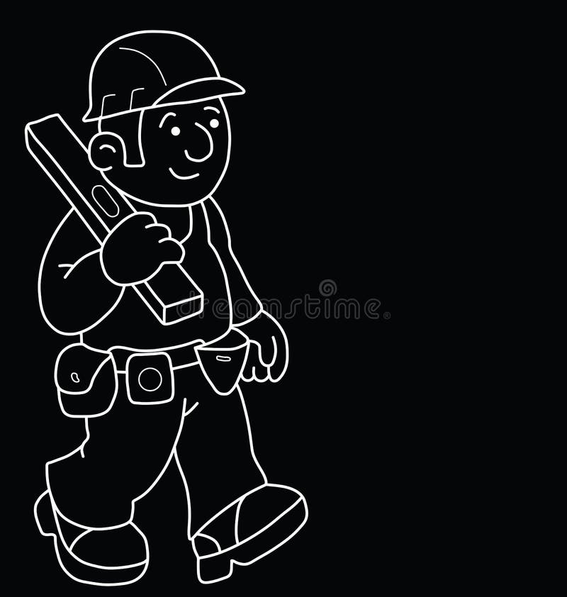 Cartoon builder bee stock vector. Illustration of character - 135558546