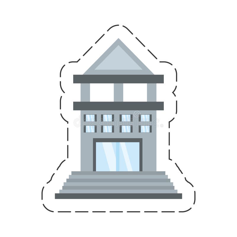 Cartoon Building Bank Money Finance Stock Illustration - Illustration ...