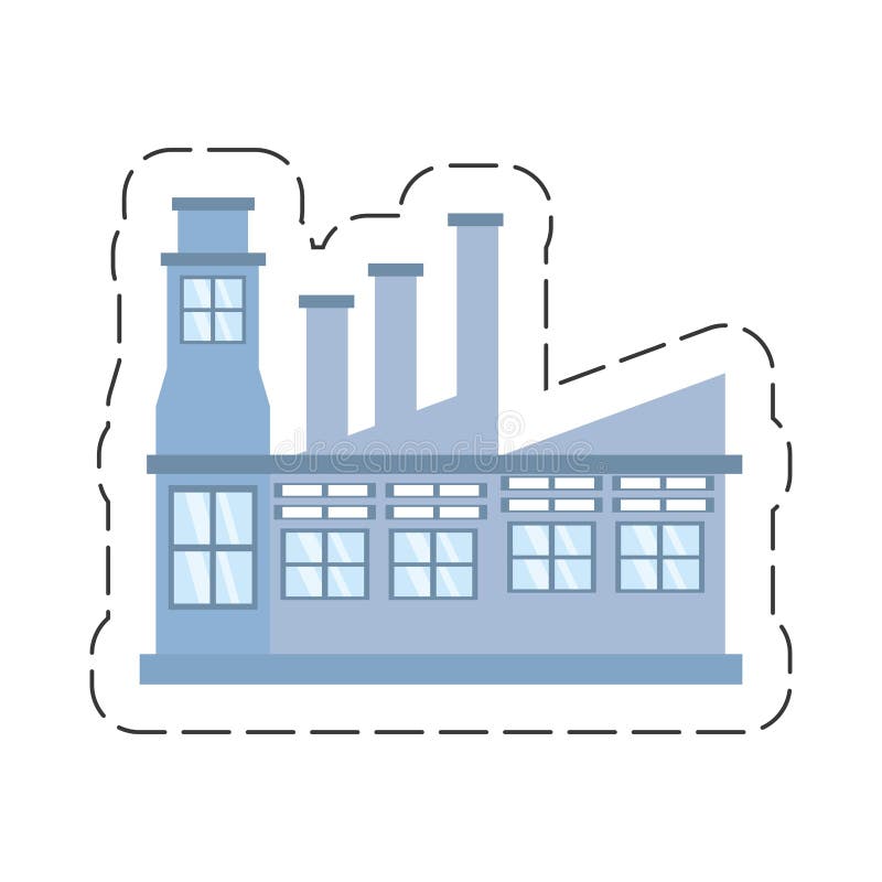 Cartoon Building Factory Structure Stock Illustration - Illustration of ...