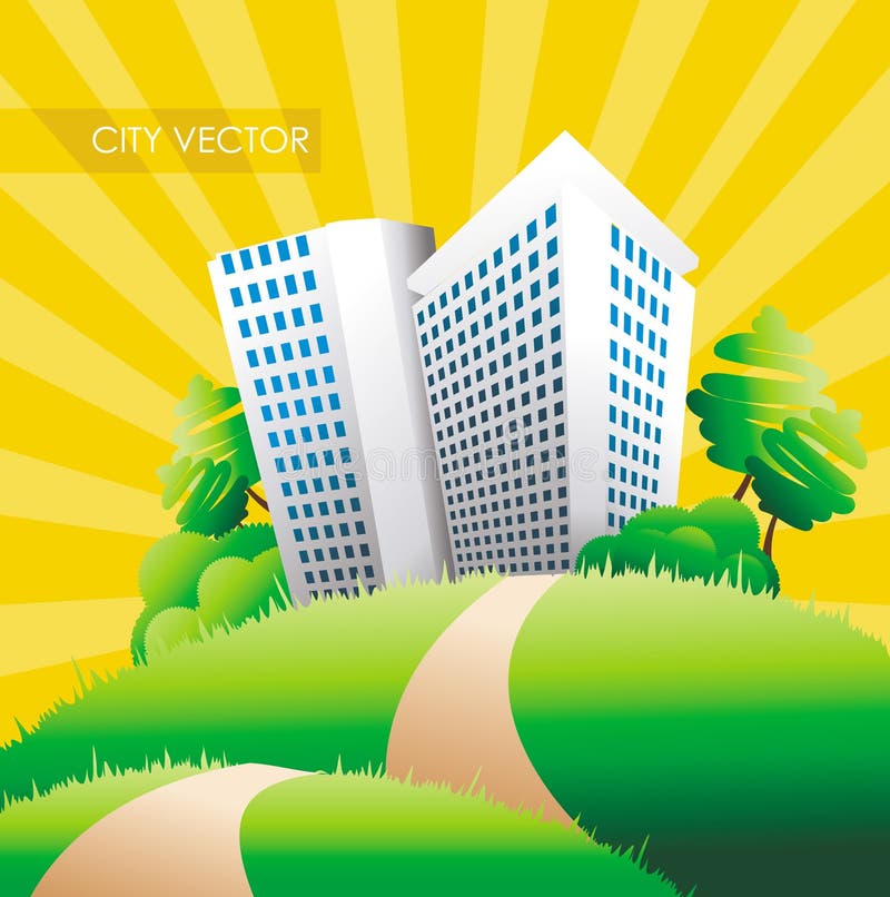 Cartoon Building Illustration Stock Vector - Illustration of ...