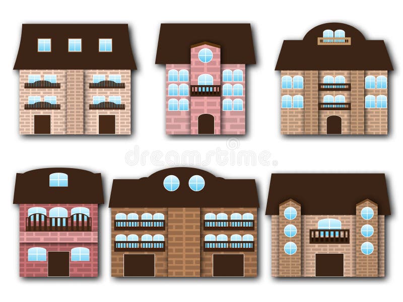 Cartoon buildings stock vector. Illustration of downtown - 37052173