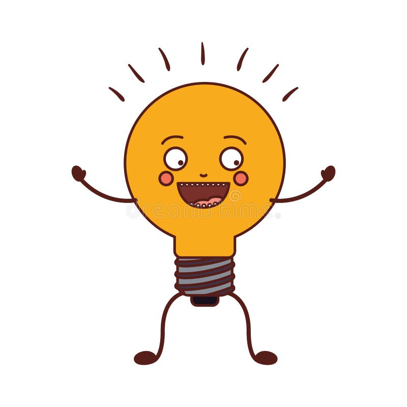 Cartoon bulb light stock vector. Illustration of environment - 79914267
