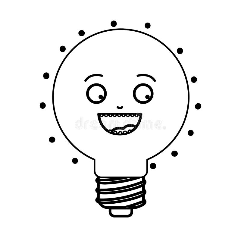 Cartoon bulb light stock vector. Illustration of equipment - 79914740