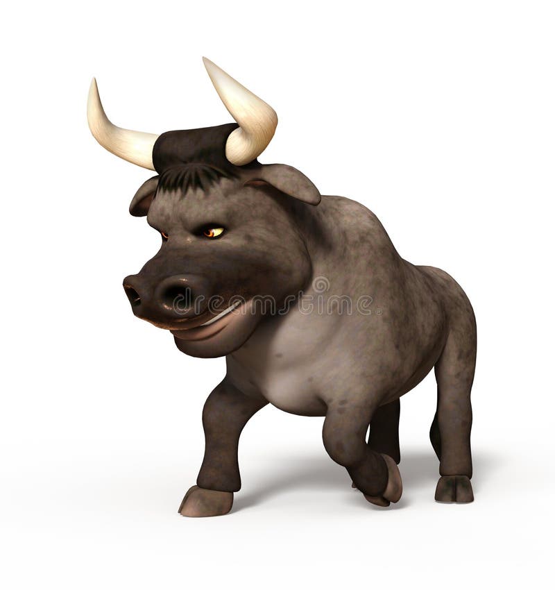 Cartoon Bull stock illustration. Illustration of cartoon - 115603294