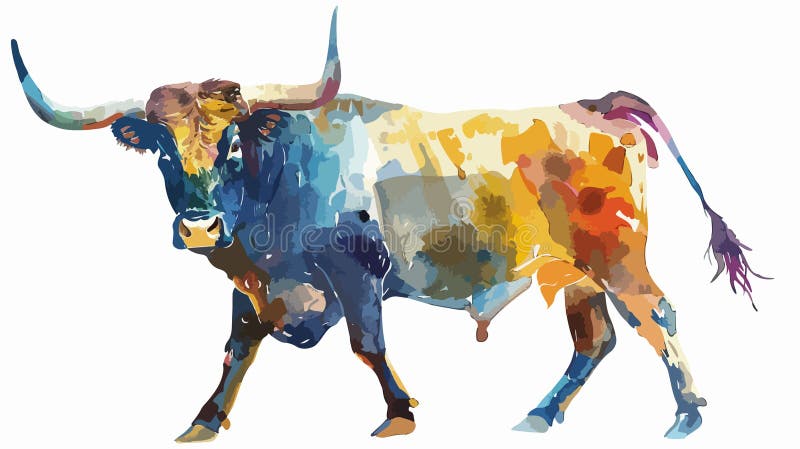 Cartoon Bull Vector Animation Illustration for Design Projects Stock ...