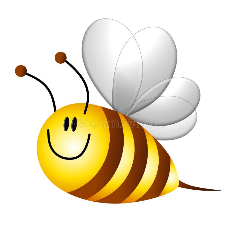 Cartoon Bumble Bee Flying stock illustration. Illustration of honey ...