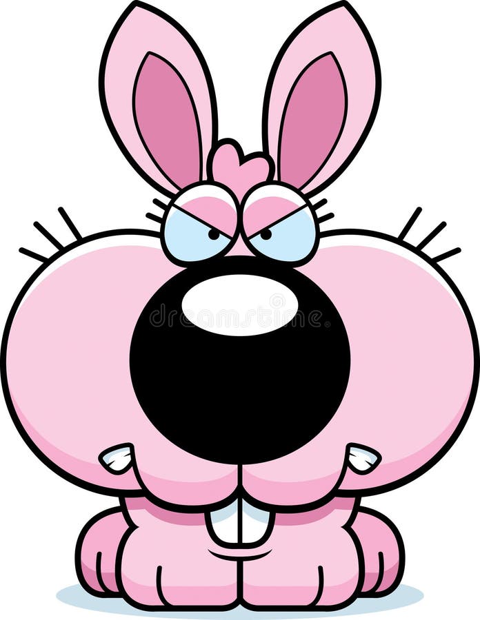 Angry Rabbit stock vector. Illustration of bunny, frown - 14273124