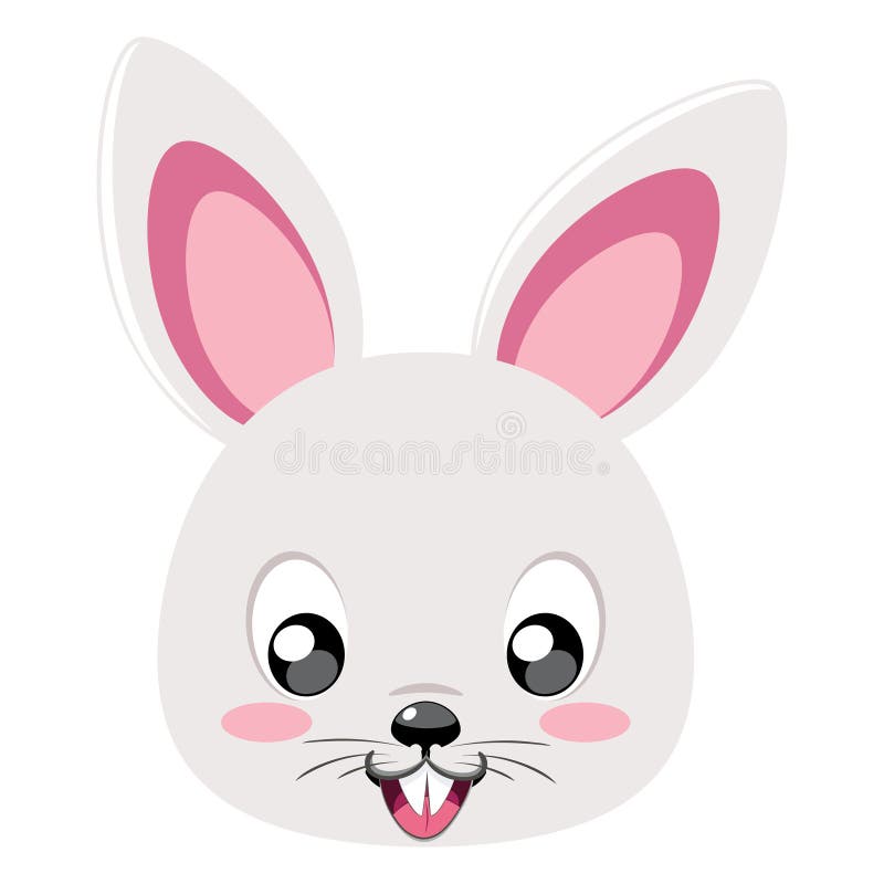 Cartoon bunny head stock vector. Illustration of festival - 239424749
