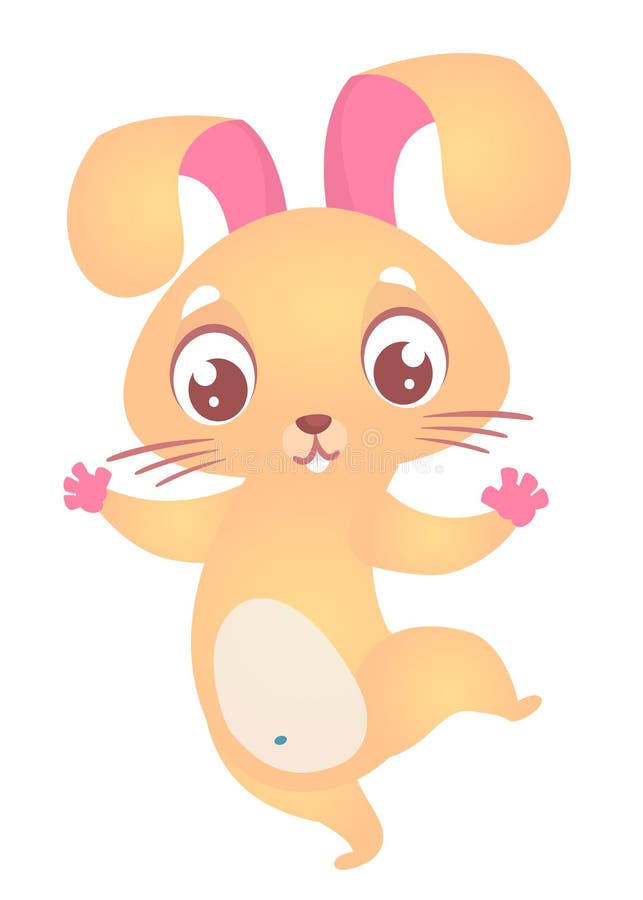 Cartoon Bunny Rabbit Character. Vector Illustration Stock Vector ...
