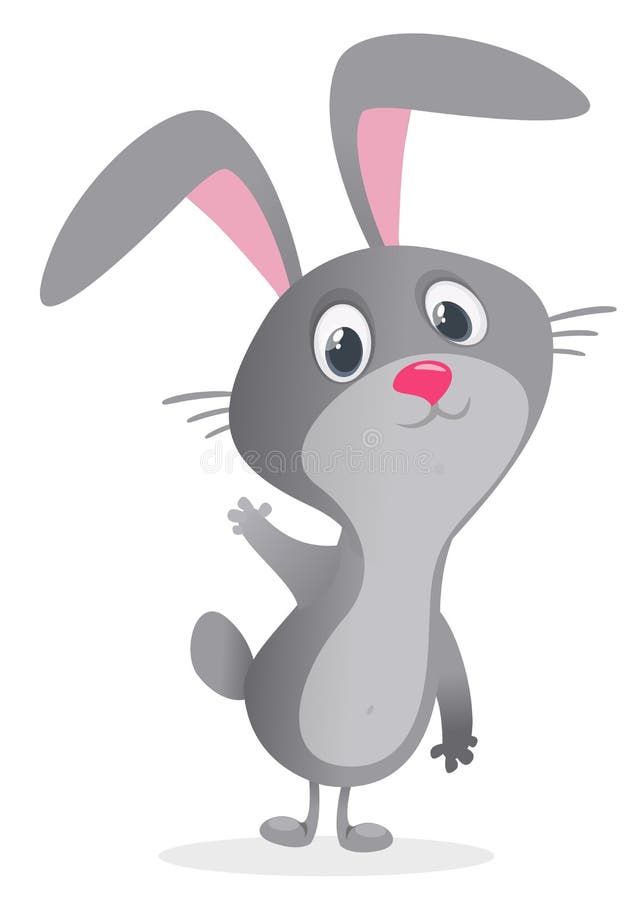 Cartoon Bunny Rabbit Character. Vector Illustration Stock Vector ...