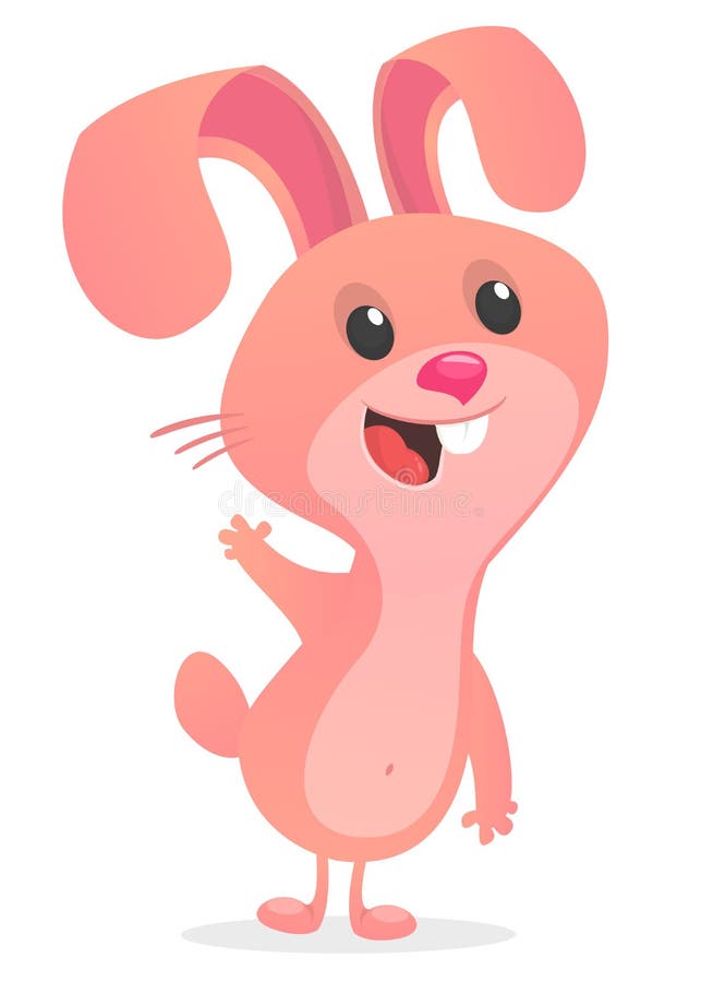 Cartoon Bunny Rabbit Character. Vector Illustration Stock Vector ...